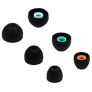 ALXCD Eartips Compatible with Sony WF-1000XM5 Earbuds, S/M/L 3 Sizes 6 Pairs Soft Silicone Ear Tips Earbuds Tips, Compatible with Sony WF-1000XM5 Silicon Earips XM5 6 Pairs Black sml