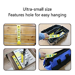 DOWELL 9 Inch Magnetic Box Level Torpedo Level,3 Different Bubbles/45°/90°/180°Measuring Shock Resistant Torpedo Level