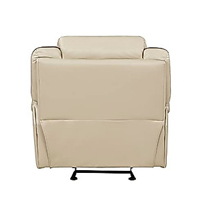 Lexicon Ridgefarm Wall-Hugger Manual Glider Reclining Chair, Beige