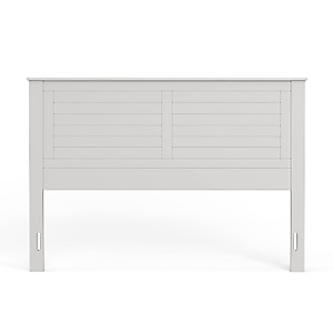 Glenwillow Home Campagne Wood Panel Headboard in White - Queen Size