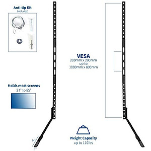 VIVO Extra Large TV Tabletop Stand for 27 to 85 inch LCD Flat Screens, Mount Base with VESA up to 1000x600mm STAND-TV01T