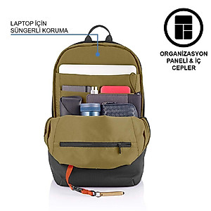 XDDesign Bobby Soft 16 Liter Anti Theft Laptop Backpack with Padded 15.6" Laptop Sleeve,RFID Protected Pocket, Waterproof, USB Charging Port, travel backpack carry on flight approved for men and women