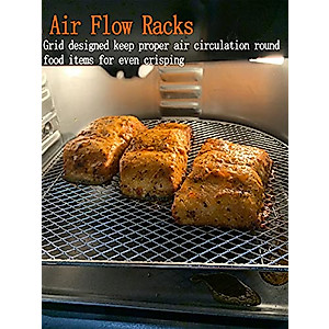 5 Pieces Dehydrator Racks Compatible for 6QT Power Air Fryer Oven,Chefman, Caynel, Air Flow Racks,Dehydrate Fruits and Meats,Air Fryer Oven Accessories