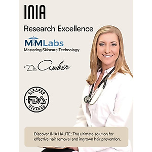 INIA Laser Hair Removal for Women and Men, IPL Hair Removal Device with Sapphire Ice-Cooling, Double Effectiveness & 5 Flashes per Second for Long-Lasting and Nearly Painless Results