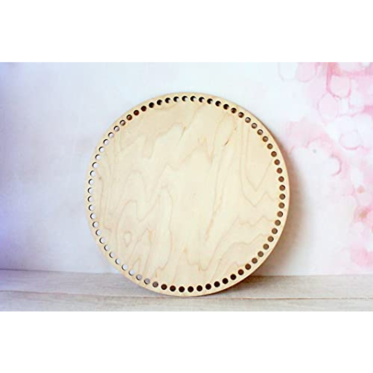 Wooden basket base 12 inch round bottom for crochet wicker craft supplies 30 cm