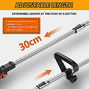 Cordless Trimmer Battery Powered Weed Wacker, 3-in-1 Lightweight Weed Eater, Adjustable Machine Head String Trimmers Cutting Tool with Remaining Power Display Screen for Yard and Garden