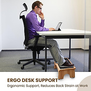 StrongTek Adjustable Foot Rest for Under Desk, 3-Level Adjust Incline, 7" Step Stool for Kids Adults, Ergonomic Foot Stool Relieves Swelling, One Step Stool with Non-Slip Surface for Home and Office