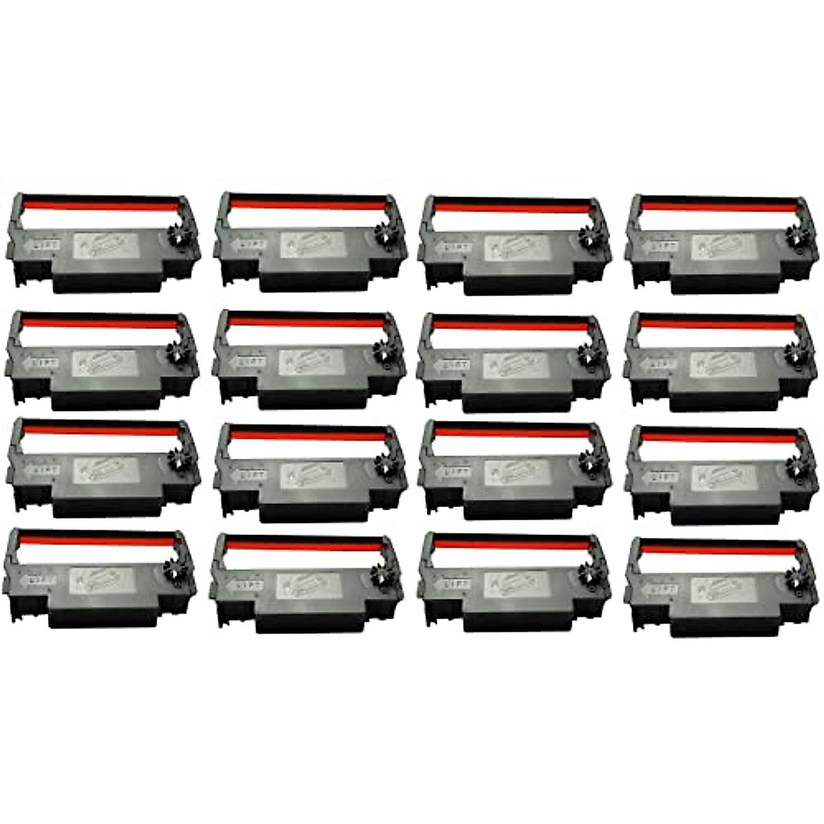 Bixolon (RRC-201BR-16) ERC-30, 16-Pack KD02-00057A Black and Red Ribbon Cartridge ink Compatible with SNBC SRP-275 & SRP-270 (GRC-220BR)