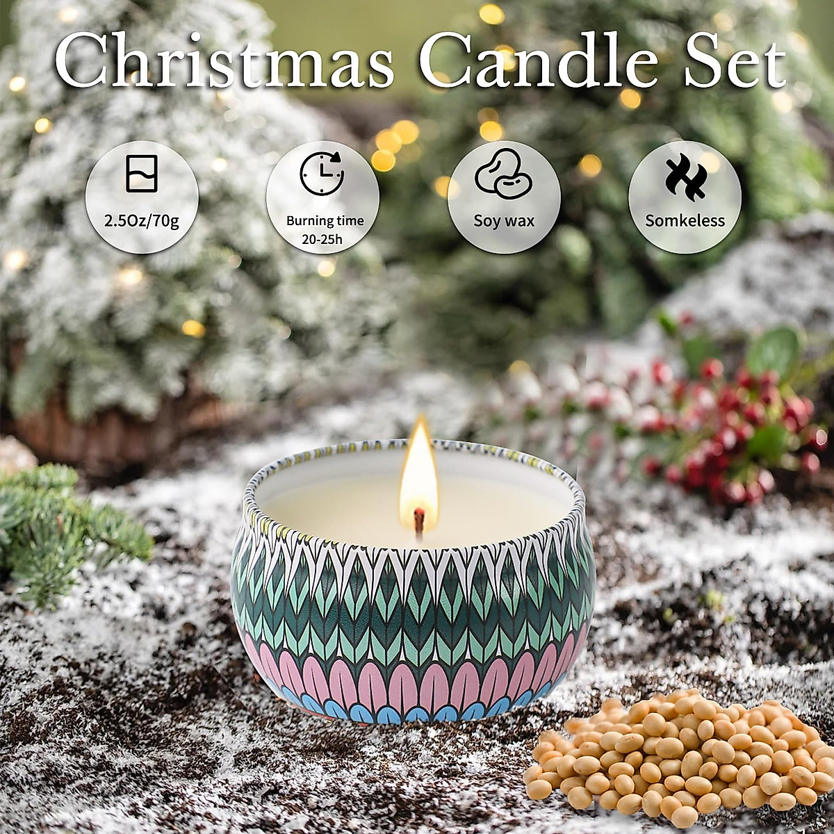 Scented Candles Gifts Set, 20 Pack Candles for Home Scented, Stress Relief Gifts for Women, 450H Lasting Burn Soy Wax Aromatherapy Candle Set for Birthday, Valentine's, Christmas, Mother's Day