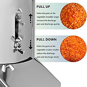 DIYAREA Electric Vegetable Fruit Chopper,550W 110V Commercial Veggies Slicer Grinder Processor Machine with Outlet Baffle for Commercial and Domestic Use