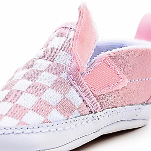 Vans, Infant Slip-On V Crib Sneaker (Blush Pink/True White, 2)