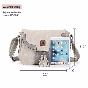 L&H Women's Crossbody Handbags Crossbody Bags for Women Purse Shoulder Bag Faux Leather Messenger Bag