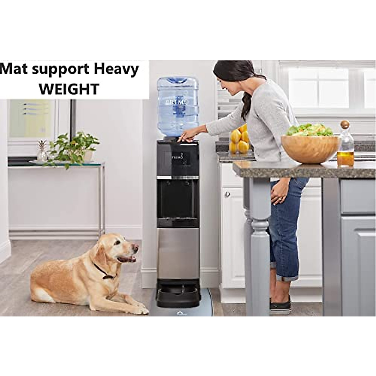 Water Cooler Dispenser Mat for Hardwood Floor and Countertop | Waterproof Anti Slip Scratches and Stains Protective| Rubber Tray Under Water Dispenser Absorb Heat