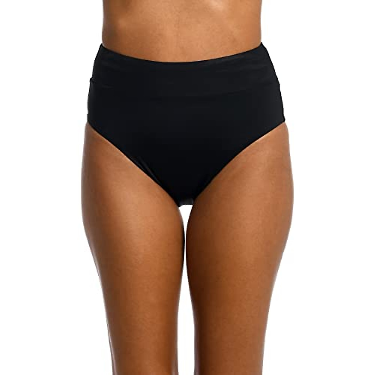 La Blanca Women's Island Goddess Cinch Back High Waist Bottom, Black, 12