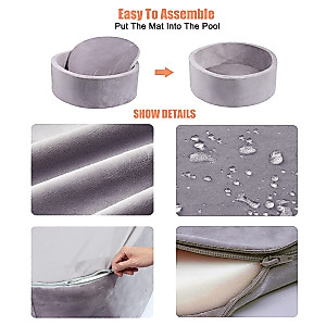 LEKILV Foam Ball Pit for Toddlers, 1-3 Year Old Kids Baby Gift Indoor, Soft Velvet Fabric, Balls or Toys Storage Organizer (Note: no Ball)