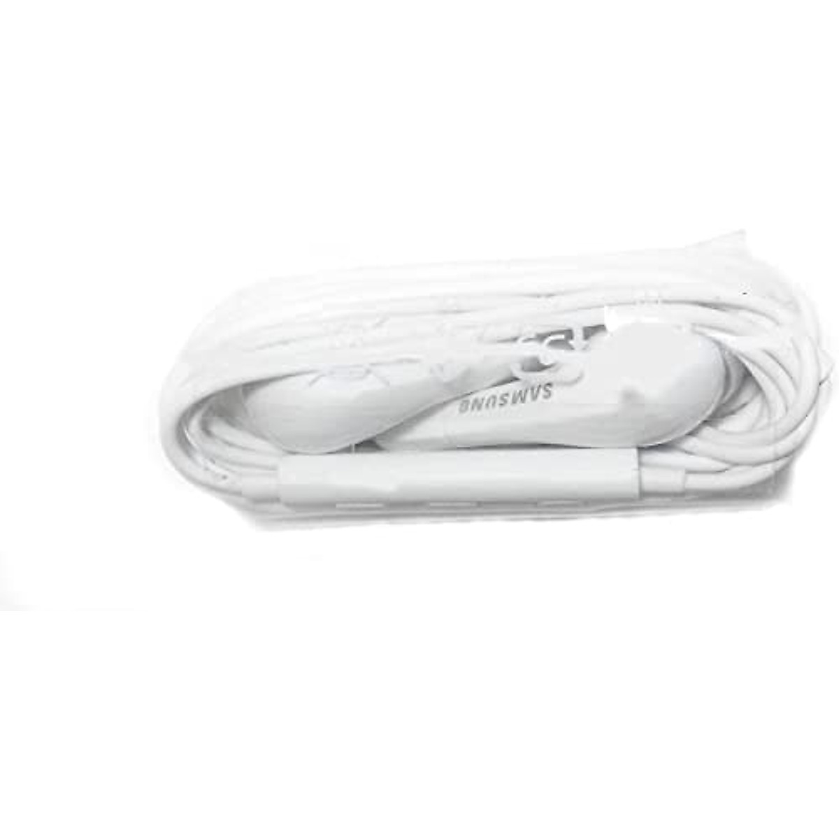 SAMSUNG Headphones 3.5mm Stereo Earphones with Remote and Mic - Original OEM - Non-Retail Packaging with Pouch - White