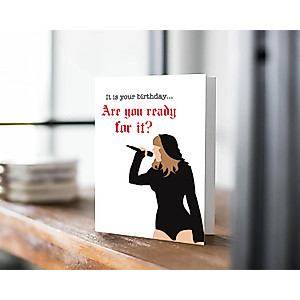 Sincerez Song-Inspired Birthday Card and Envelope Set - 'Are You Ready for It?' - Music Birthday Card for Friends, Sisters, Daughters, Nieces