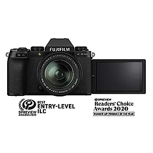 Fujifilm X-S10 Mirrorless Digital Camera XF18-55mm Lens Kit - Black