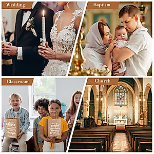 Chiisong 100 Pcs Christian Gift Bags Religious Bible Verse Treat Bags with Handles Inspirational Scripture Church Bag for Sunday School Baptism Guest Birthday Party Favor (Kraft with White)