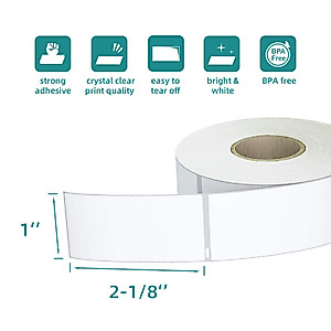 6000 Labels Compatible DYMO 30336 1"x2-1/8" Address & Barcode Labels, LabelChoice 12 Rolls Direct Thermal Labels Replacement Used with Rollo, DYMO Labelwriter 450, 450 Turbo, 4XL & Zebra Printers