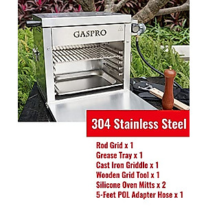 GASPRO Multi-Tasking Propane Infrared Outdoor Cooking Master, XL Steakhouse & Cast-Iron Griddle 2-in-1, Dustproof Foldable Panel
