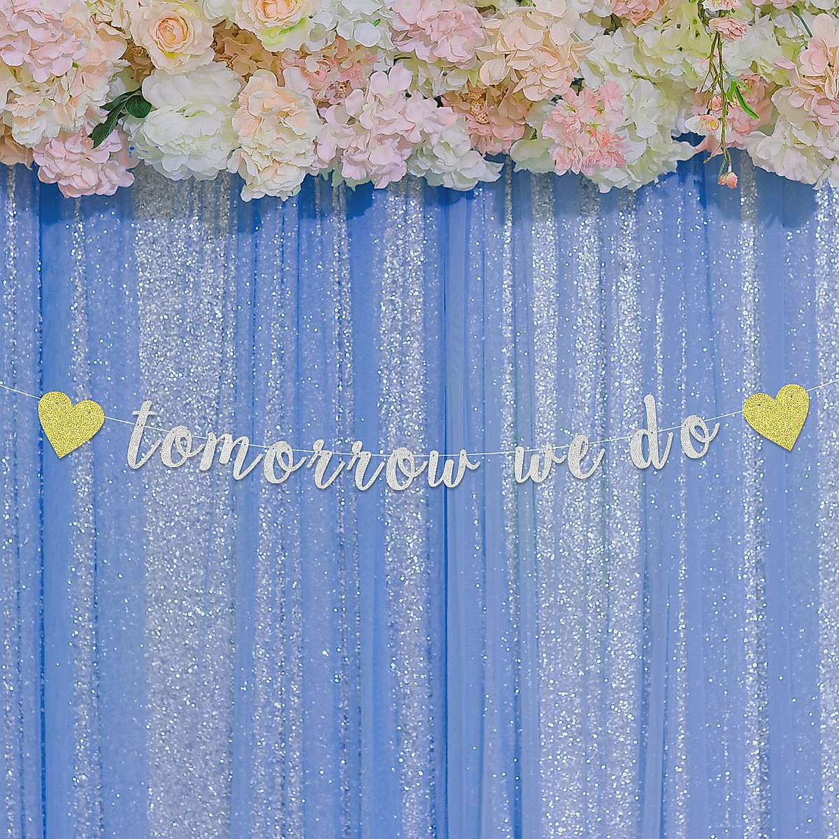 Tomorrow We Do Bunting Banner Party Supplies for Rehearsal Brunch Dinner Engagement Wedding Bridal Shower Party Photo Prop Sign Decorations