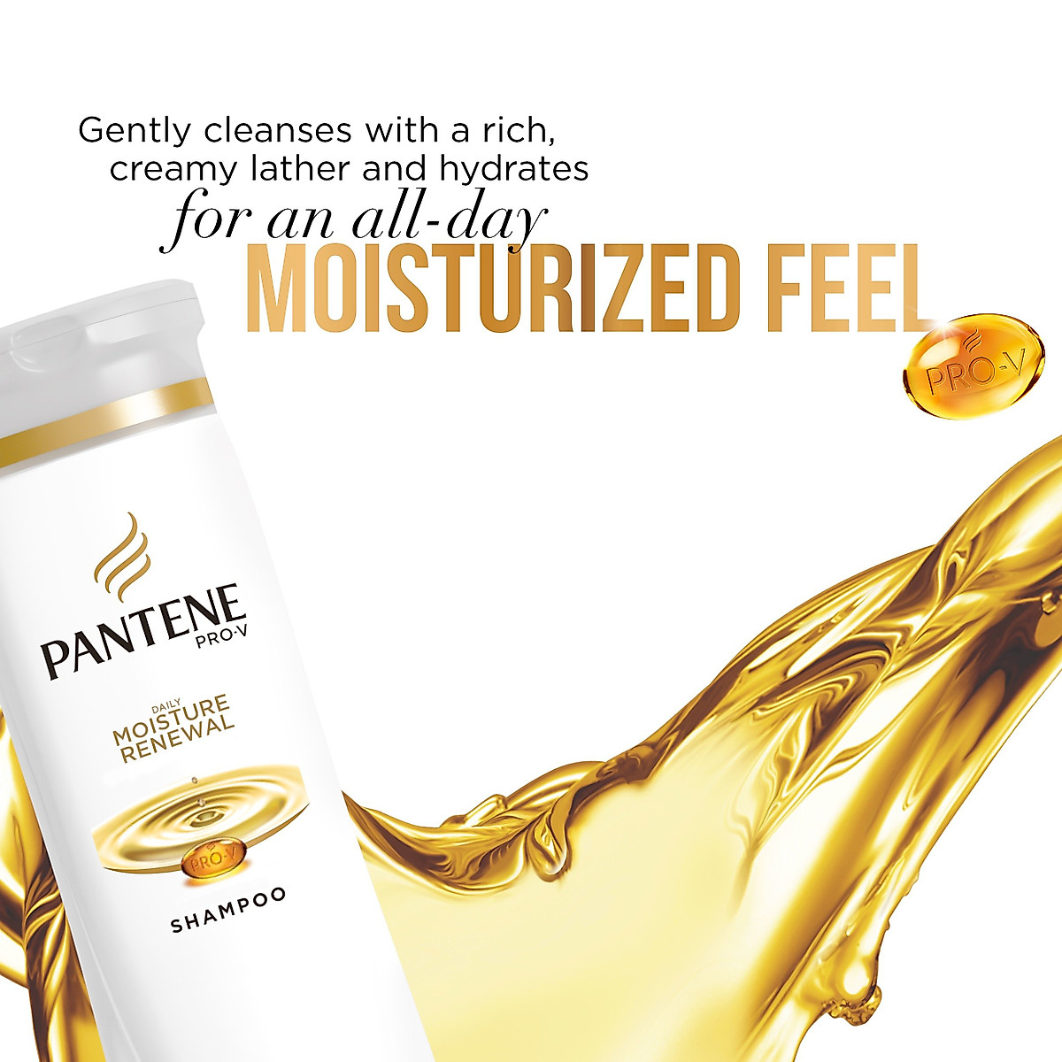 Pantene Pro-V Shampoo, Daily Moisture Renewal, 12.6 Ounce