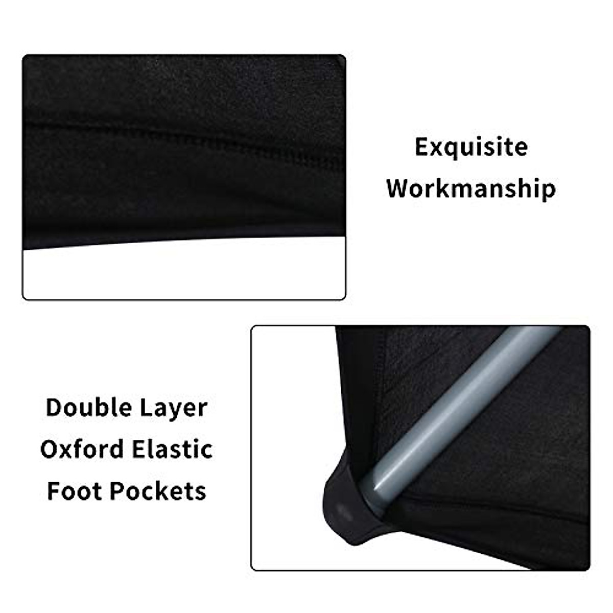 Obstal Cocktail Table Covers Stretch Spandex Black Cocktail Table Cover Cloth for Wedding, Banquet and Party (30"-32" Diameter x 42" Height,1Pc)