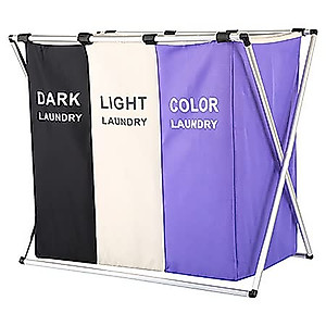 180L Large Laundry Basket, Laundry Hamper, Dirty Clothes Hamper for Laundry, Collapsible, Waterproof Laundry Baskets with Handles for Laundry, Dorm, Family (Purple)
