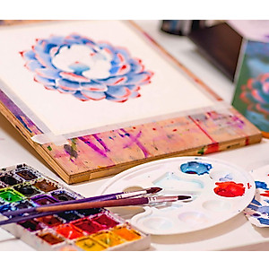 6 PCS Paint Pallet with Thumb Hole - Artllon Premium Plastic Painting Palette for Acrylic Painting, Art Paint Trays for Kids and Adults, Washable, 10 Wells (White)