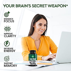 Whole Nature Brain Booster Nootropics - Brain Shield with Ginkgo Biloba, Alpha GPC and Bacopa Monnieri, Vitamin B12, B3 - Support Focus, Memory & Clarity, Energy & Stress Relief. (1)