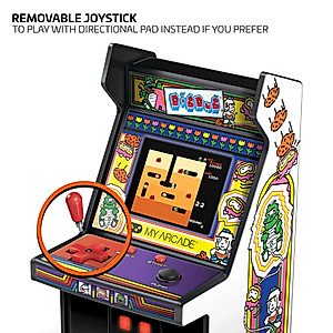 My Arcade Dig Dug Micro Player -Collectible Miniature-Fully Playable, 6.75 Inch Collectible, Color Display, Speaker, Volume Buttons, Headphone Jack (DGUNL 3221) - Electronic Games