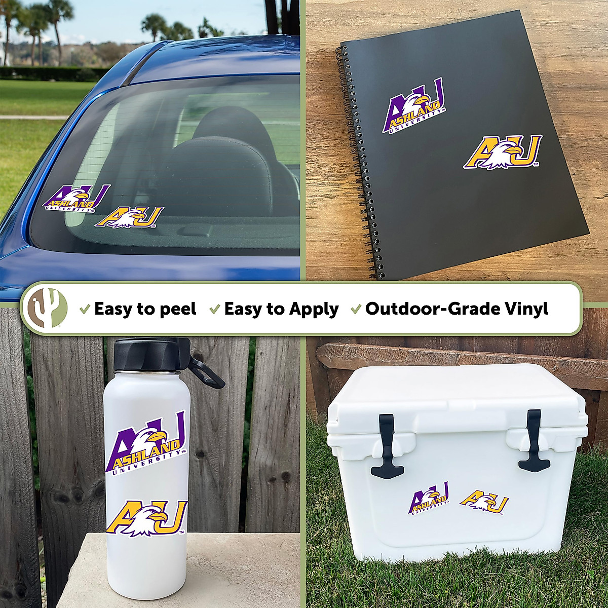 Desert Cactus Ashland University Stickers Eagles Vinyl Decal Laptop Water Bottle Car Scrapbook (4 Inch Set V1)