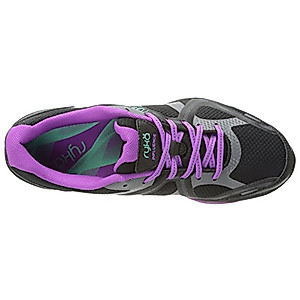 Ryka Women's Influence Black/Sugar Plum/Vivid Aqua Training Shoe 8.5 M US