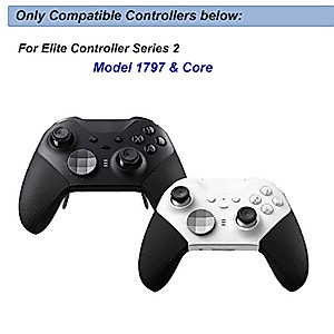 Elite Series 2 Thumbsticks, D-Pads, Paddles Trigger Buttons Replacement with Tools for Xbox One Elite Series 2 Controller Model1797 -Blue… (Black)