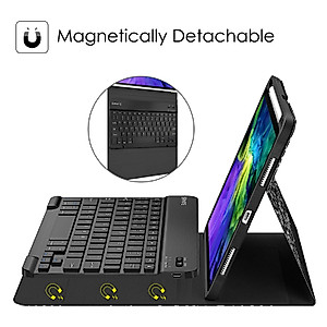 Fintie Keyboard Case for iPad Pro 11-inch (4th / 3rd Generation) 2022/2021 - Soft TPU Back Cover with Magnetically Detachable Bluetooth Keyboard, Also Fit iPad Pro 11" 2nd / 1st Gen, Composition