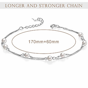 MISSLAN Pearl Bracelet for Women S925 Sterling Silver Pearl bracelet Jewelry for Women Pearl Bracelets