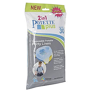 Kalencom Potette Plus Potty Seat Liners with Magic Disappearing Ink, 30 Count