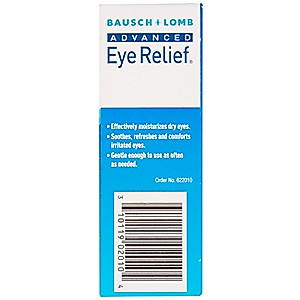 Eye Drops by Bausch & Lomb, for Dry Eyes & Redness Relief, 30 mL