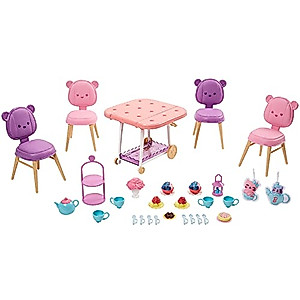 Barbie Tea Party Playset for Preschoolers, My First Tea Party Playset and Accessories, Preschool Toys and Gifts, Tea Party with 18 Storytelling Pieces, Two Plush Items, from 3 Years, HMM65