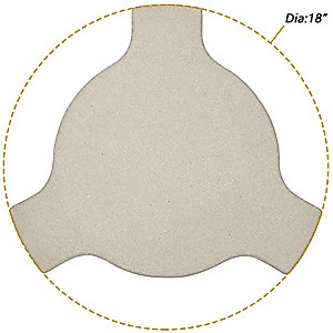 Big Green Egg Plate Setter Large 18" Heat Deflector - Plate Setter for Big Green Egg Large Size and 18" Kamado Grill, Chargriller 18" Akorn Kamado