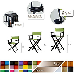 Casual Home 220-01/021-30 Director Chair 24" - Counter Height WhiteFrame/Magenta Canvas