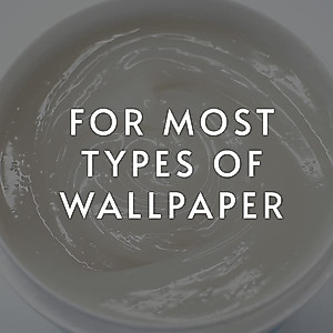 ROMAN’s ECO-888 Clear, Strippable, Wallpaper Adhesive, Easy Installation Glue/Paste, Clear, Zero VOC, Home Improvement (1 Gallon - 330 sq. ft.)