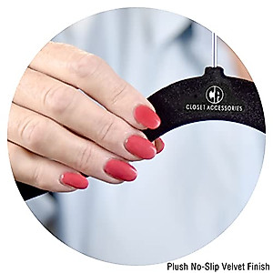 Kids Velvet Hangers, Sturdy and Space Saving Hangers. Black. 50 Pack