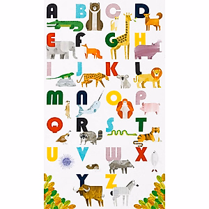 Robert Kaufman Fabrics A to Z Animals Alphabet Animal Panel