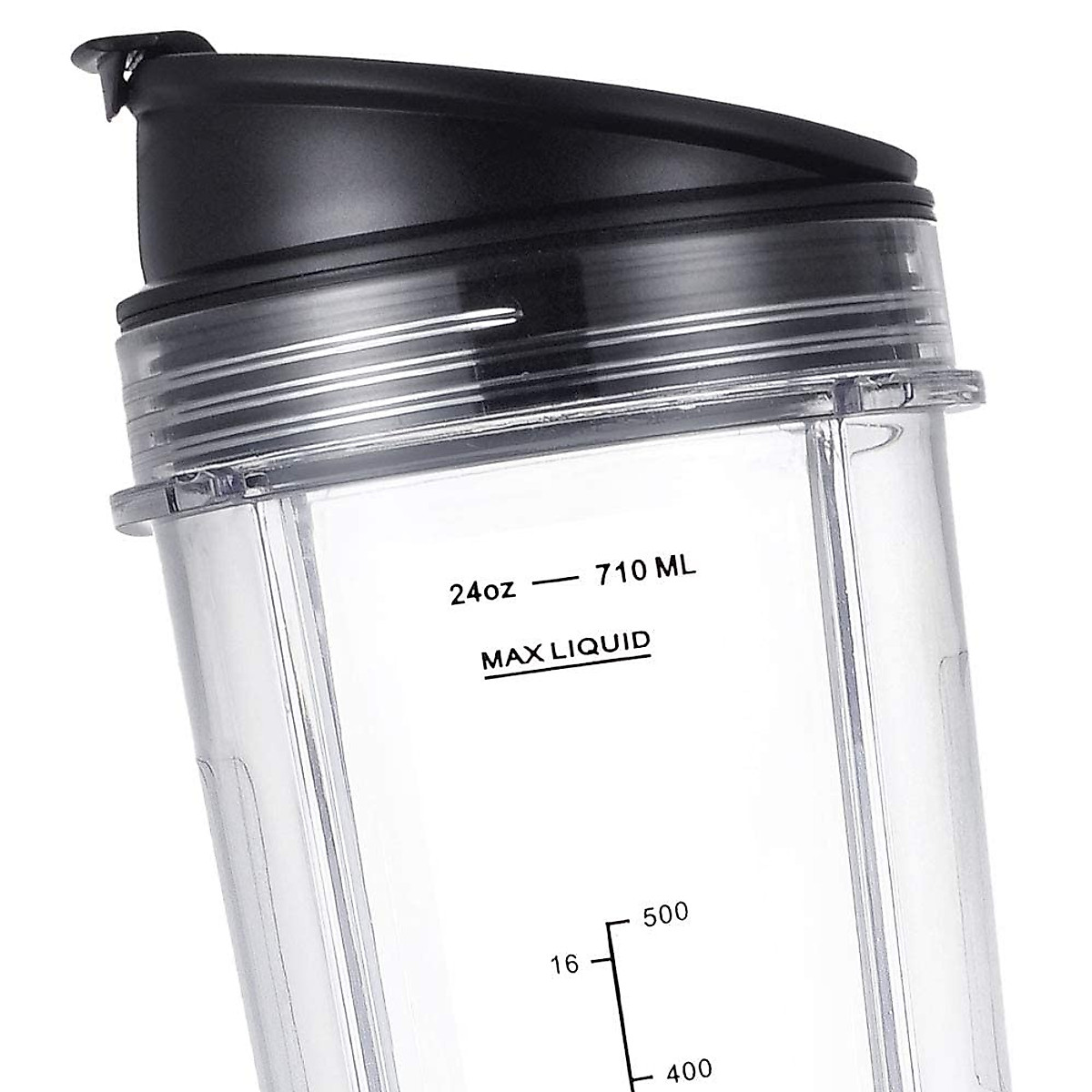 Blender Replacement Cups for Ninja Blender, 24OZ Cups with 2 Sip Seal Lids & 2 Gaskets, Compatible with Nutri Ninja Auto IQ Series Blenders BL450 BL454 BL456 BL480 BL490 BL640 BL642 BL680(2 Pack)