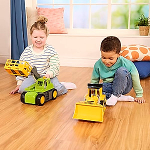 Driven by Battat – Midrange – 17" Telehandler Forklift Toy – Construction Truck Toy with Extandable Crane Arm & More – Lights & Sounds – Car Toy Gift for Boys & Girls Age 3+