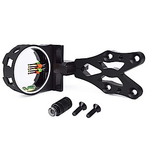 GPP 5 Pin Bow Sight - .029 Fiber, Brass Pin, Aluminum Machined - Right and Left Handed,with LED Sight Light