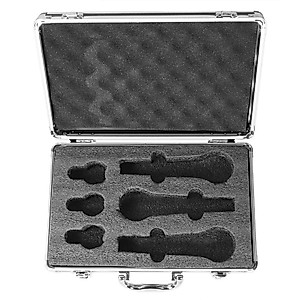 Rockville RMC-3PK 3 Pack Metal Wired Vocal/Instrument/DJ Microphones+Metal Case, Black