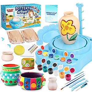 Insnug Kids Pottery Wheel Kit - Complete Pottery Wheel and Painting Kit for Beginners with Modeling Clay, Sculpting Clay and Sculpting Tools, Arts & Crafts, Craft Kits for Kids Age 8-12, 9-12